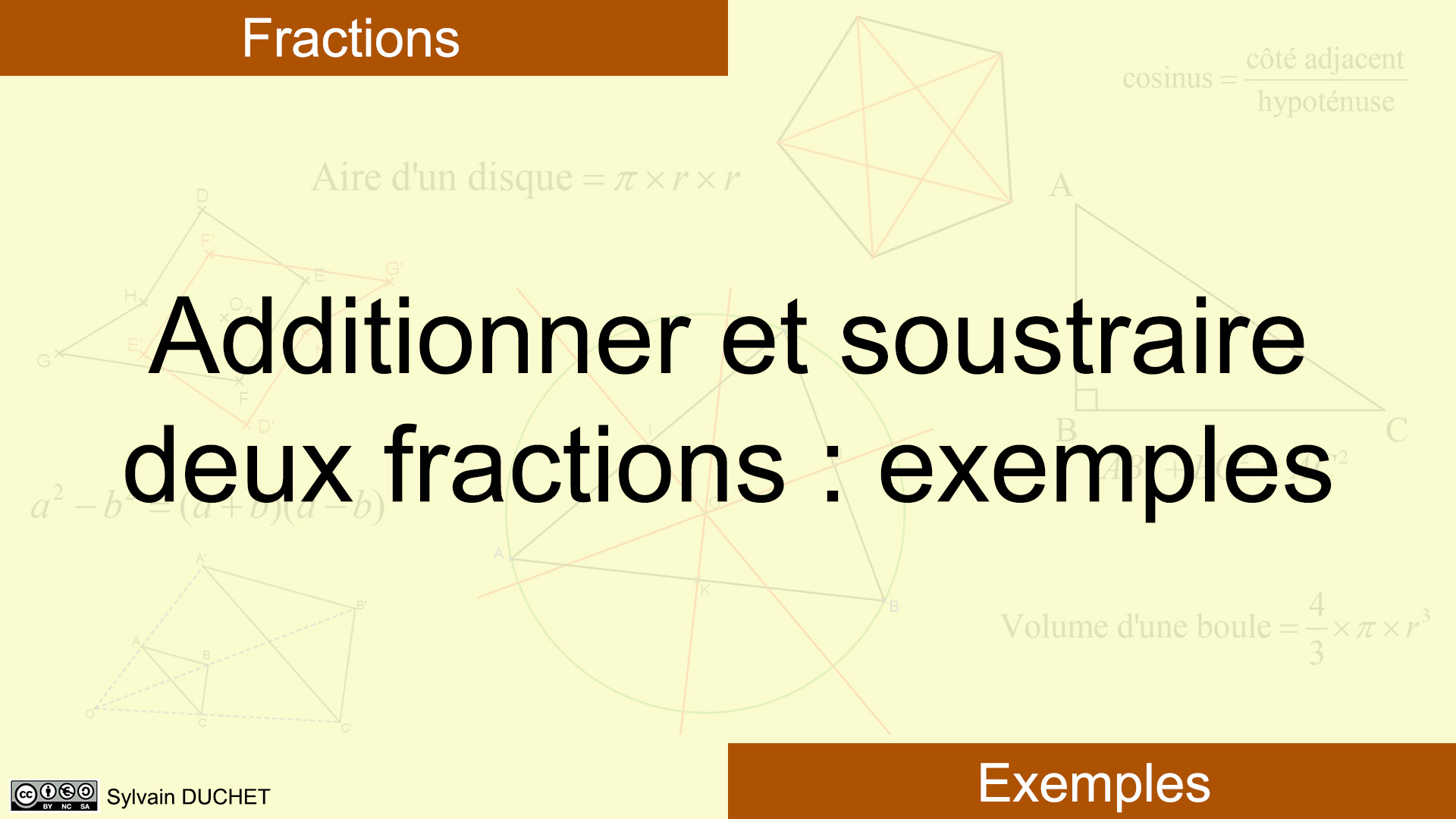 Pod - Additionner Et Soustraire Deux Fractions - E…