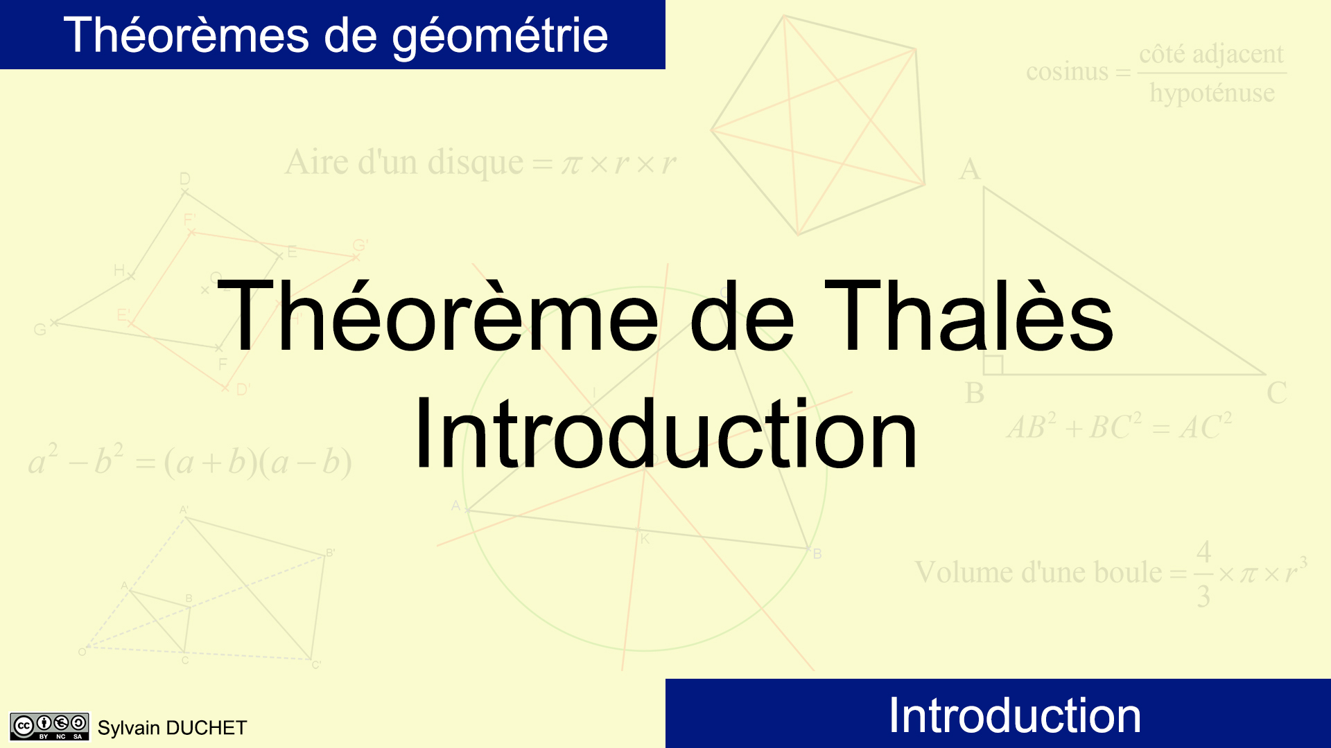 Pod - Théorème De Thalès - Introduction